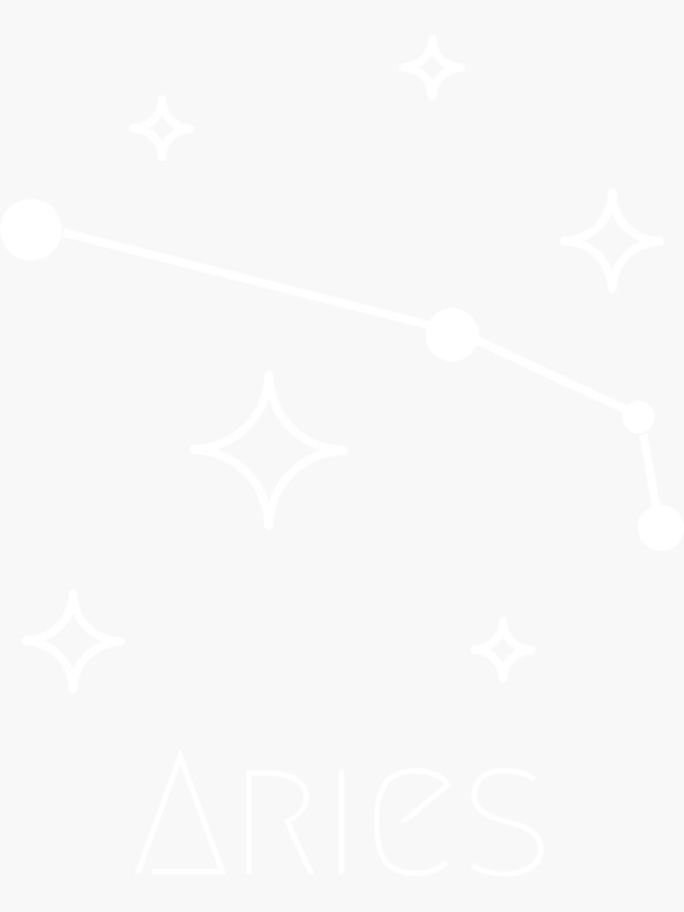 "Aries Constellation With Name" Sticker for Sale by Zodi-Roady | Redbubble