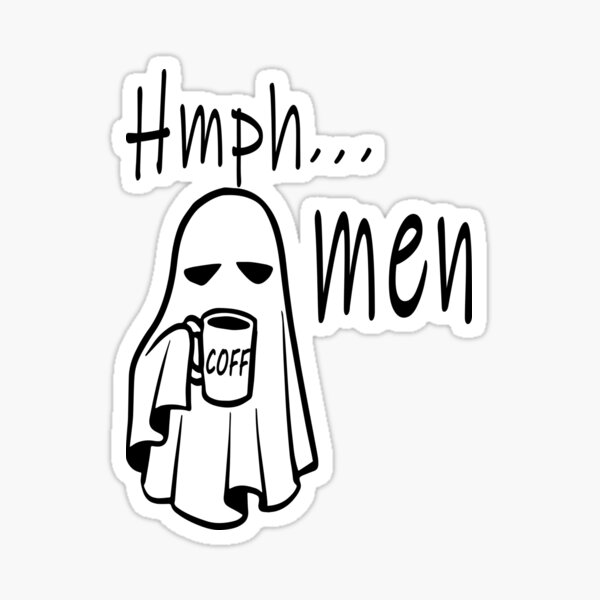 "hmph men meme, morning coffee" Sticker for Sale by TATSANDARTS | Redbubble
