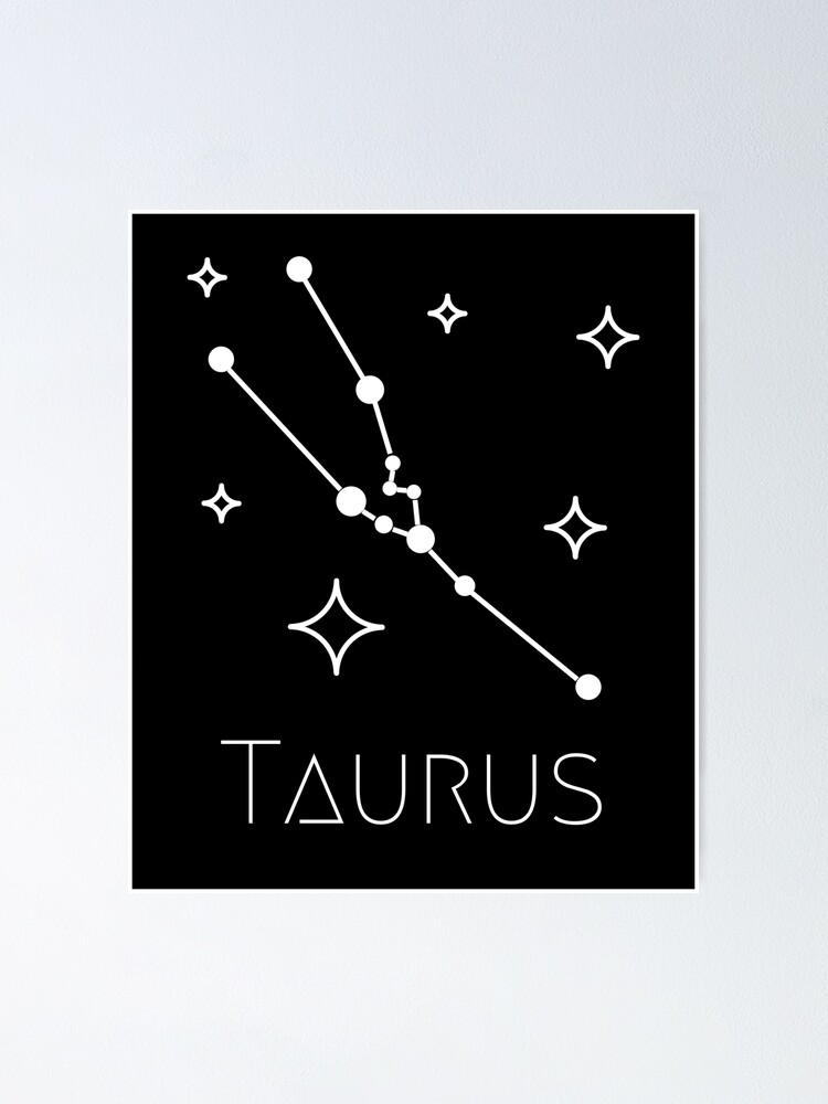 "Taurus Constellation With Name" Poster for Sale by Zodi-Roady | Redbubble