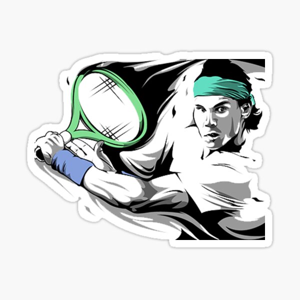 "RAFAEL NADAL art" Sticker for Sale by oodomcc | Redbubble