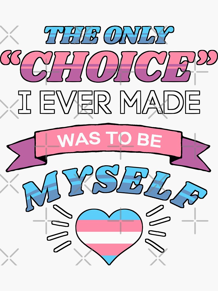 "The Only Choice I Ever Made Was To Be Myself | Transgender Pride Flag ...