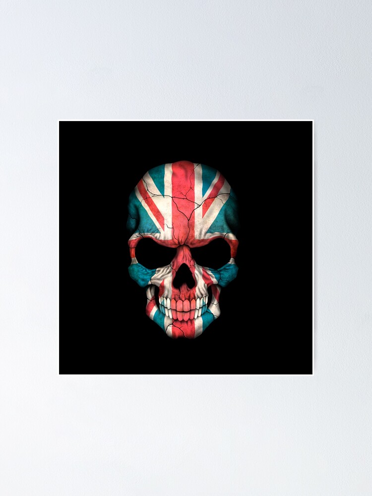 "British Flag Skull" Poster for Sale by DAVBIGDESIGN | Redbubble
