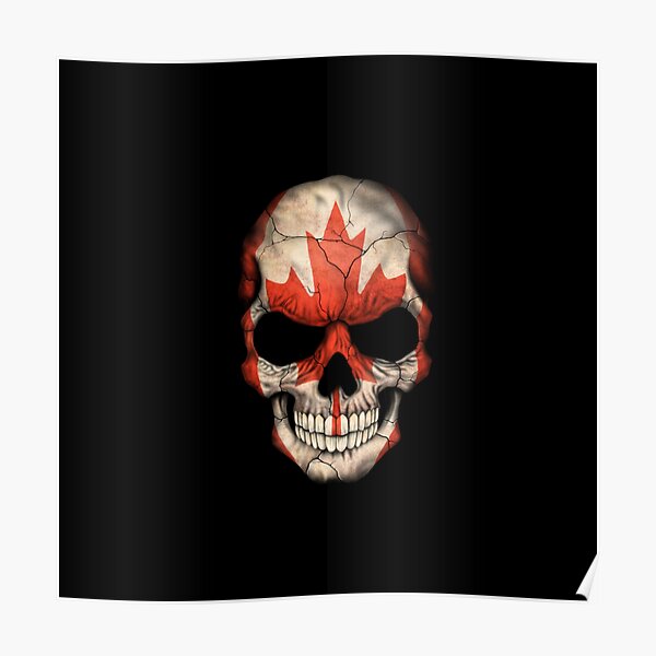 "Canada Flag Skull" Poster for Sale by DAVBIGDESIGN | Redbubble
