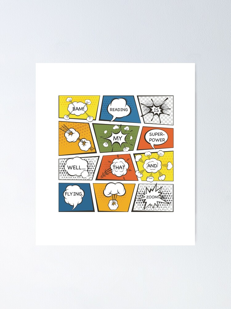 Póster «Leer es mi súper poder y volar para cómics y noveles gráficos ...