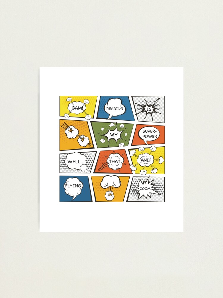 Lámina fotográfica «Leer es mi súper poder y volar para cómics y ...