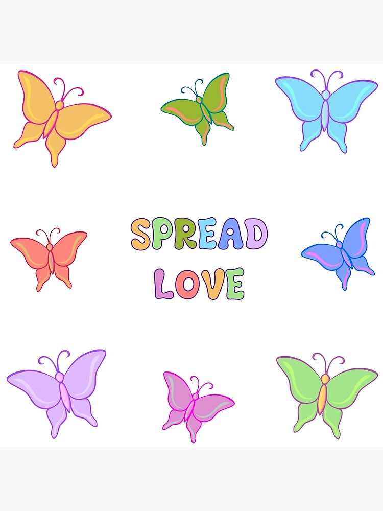 "Groovy Spread Love Pride Butterflies" Poster for Sale by shelbylester | Redbubble