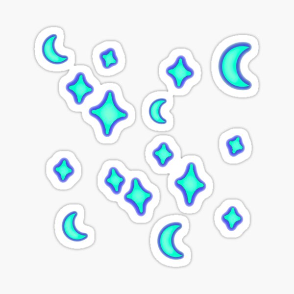 "Blue Moon and Sparkle Pack" Sticker for Sale by shelbylester | Redbubble