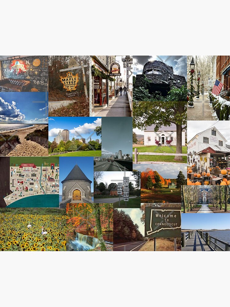 "connecticut aesthetic collage" Sticker for Sale by morgananjos | Redbubble