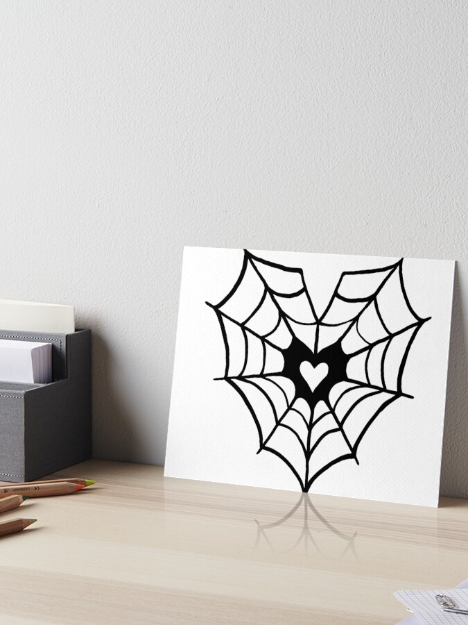 "Spider Web Heart" Art Board Print for Sale by M-Nehmer | Redbubble