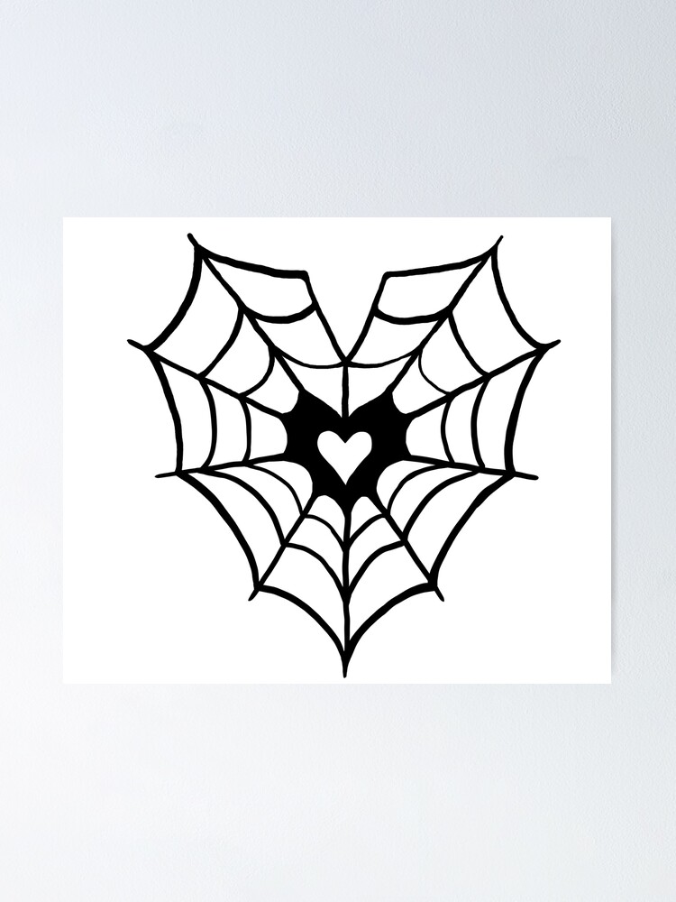 "Spider Web Heart" Poster for Sale by M-Nehmer | Redbubble