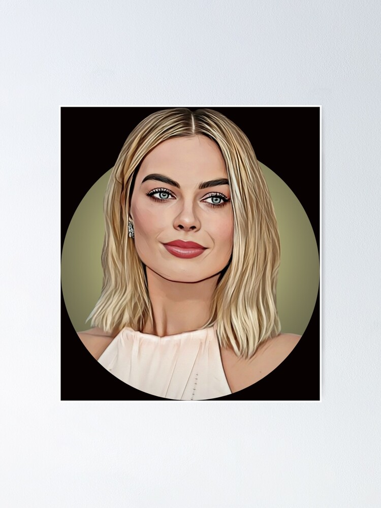 "Margot Robbie Cartoon" Poster for Sale by CartoonStarsStd | Redbubble