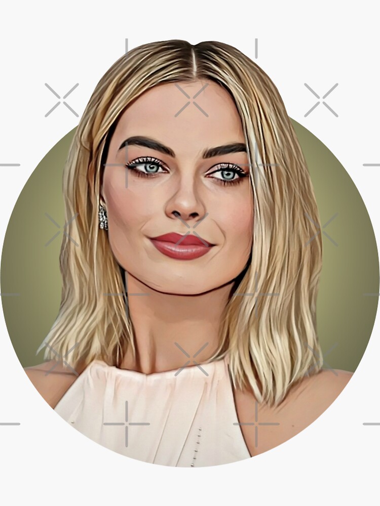 "Margot Robbie Cartoon" Sticker for Sale by CartoonStarsStd | Redbubble