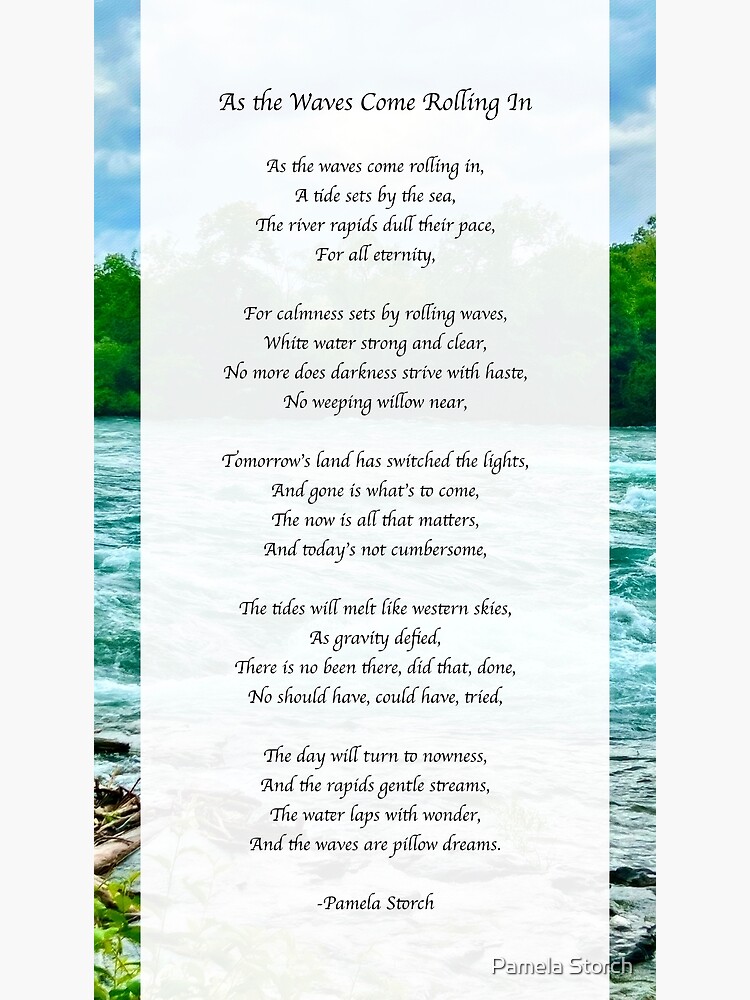 "As the Waves Come Rolling In Poem" Poster for Sale by PamelaStorch ...