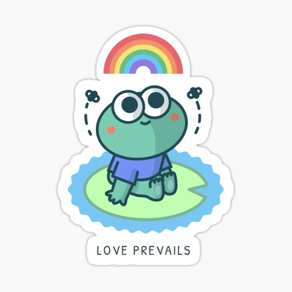 "Love Prevails - Proud Frog" Sticker for Sale by TheFrogColony | Redbubble
