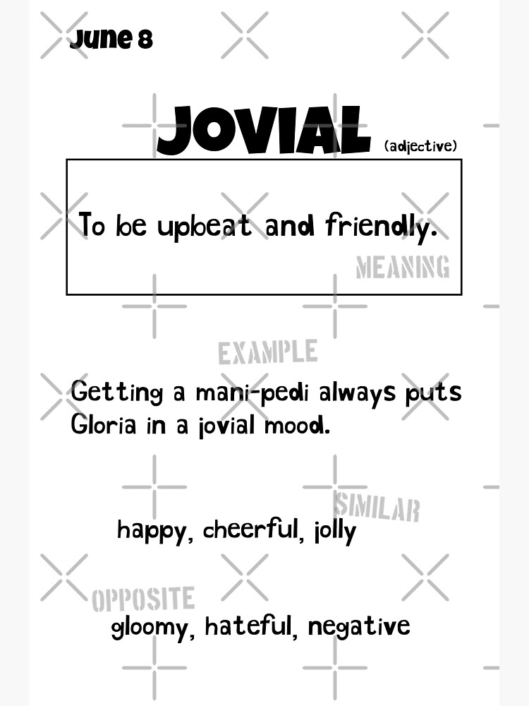 "June 8 Jovial" Sticker for Sale by bpatrickvoice | Redbubble