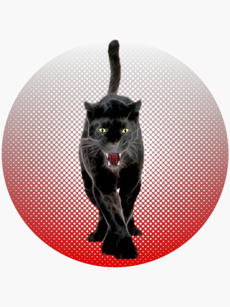 "Black Cougar Black Panther CB Cat Black" Sticker for Sale by AJianes ...
