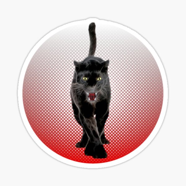 "Black Cougar Black Panther CB Cat Black" Sticker for Sale by AJianes ...