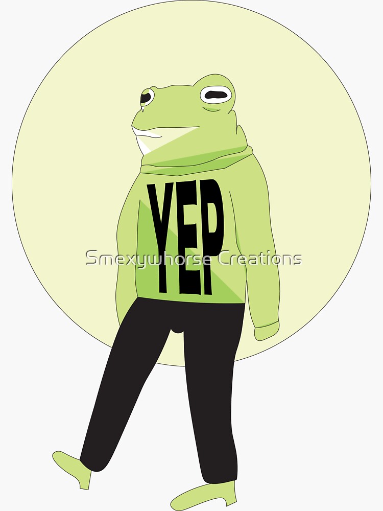 "Yep Frog" Sticker for Sale by keelystockdale | Redbubble