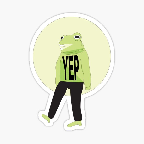 "Yep Frog" Sticker for Sale by keelystockdale | Redbubble