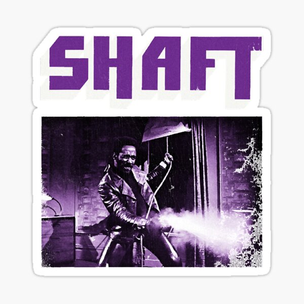 "SHAFT Purple Duotone (Distressed) " Sticker for Sale by JasonAndr3077 ...