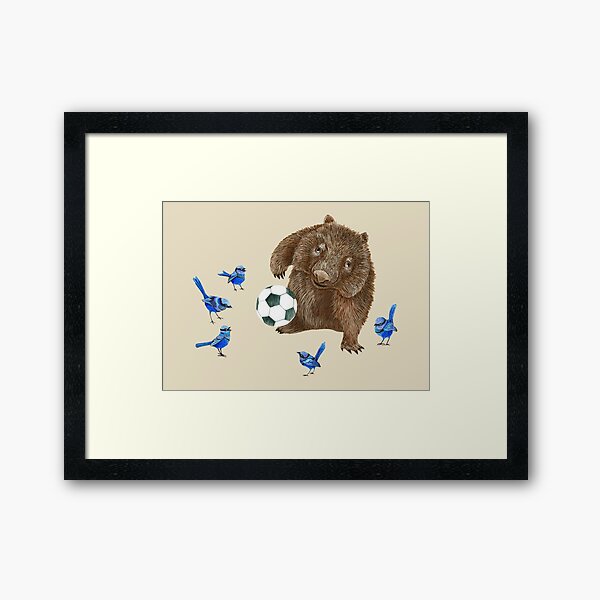 "Wrens football Wombat" Framed Art Print for Sale by Ruta | Redbubble