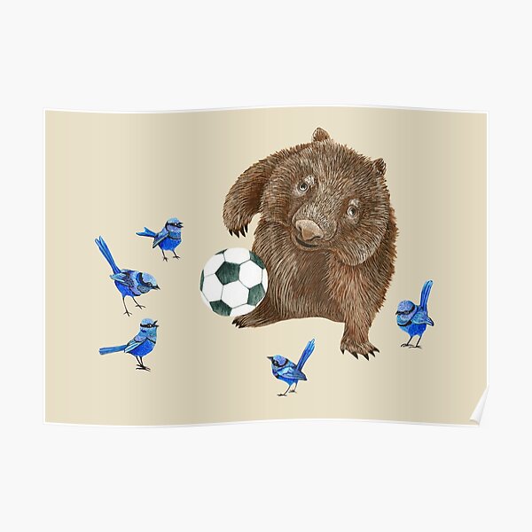 "Wrens football Wombat" Poster by Ruta | Redbubble