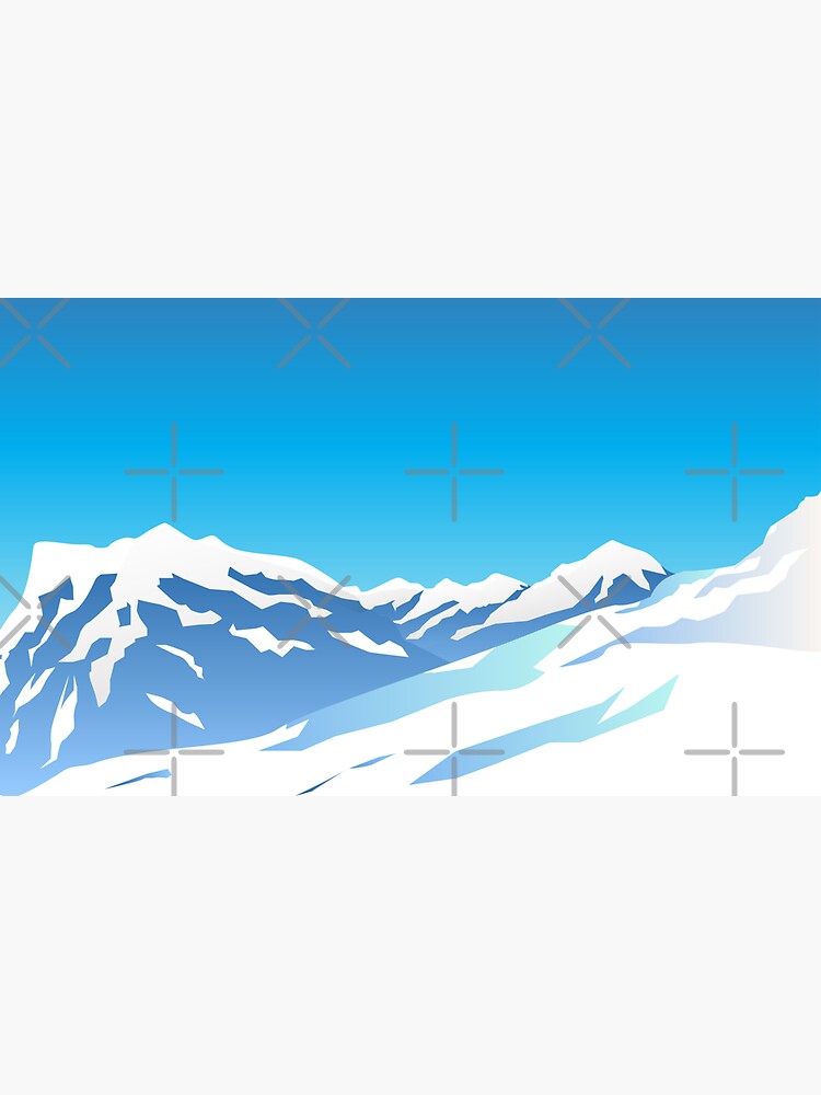 "icy mountain glacier art" Sticker for Sale by Kayz10 | Redbubble