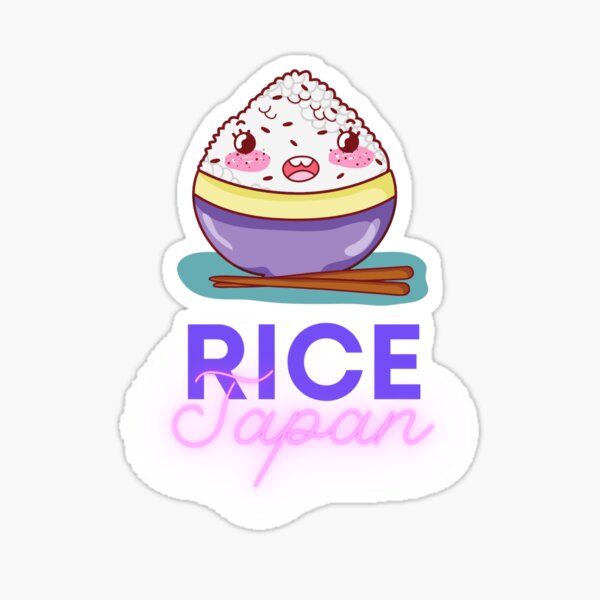 "Lovely Japanese rice" Sticker for Sale by Forfun-food1 | Redbubble