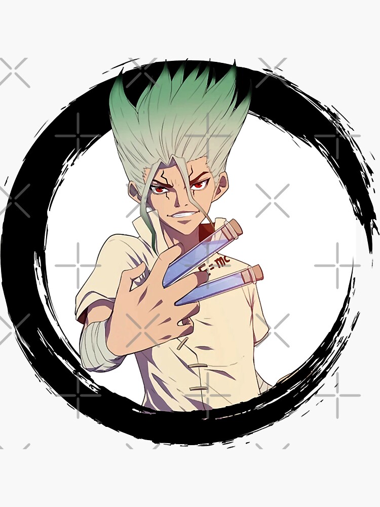 "Funny Gifts For Dr Stone Senku Ishigami Anime Manga" Sticker for Sale ...