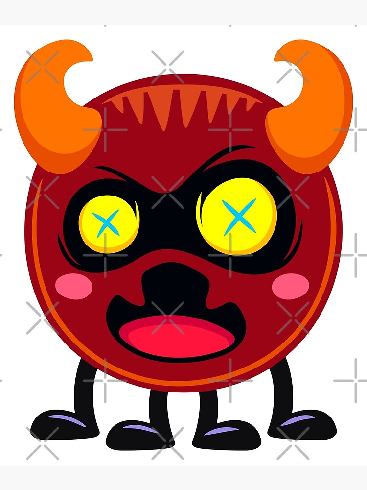 "Angry red bull character" Poster for Sale by thebaig | Redbubble