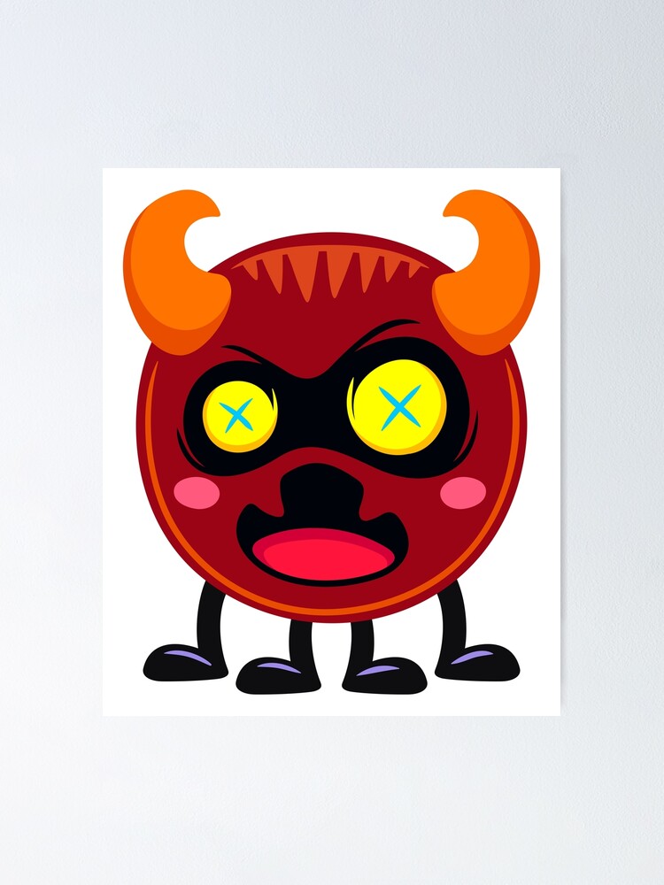 "Angry red bull character" Poster for Sale by thebaig | Redbubble