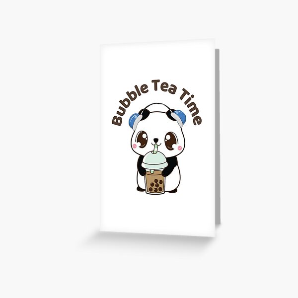 "Bubble Tea Time - Panda Bubble Tea" Greeting Card for Sale by lereveur ...
