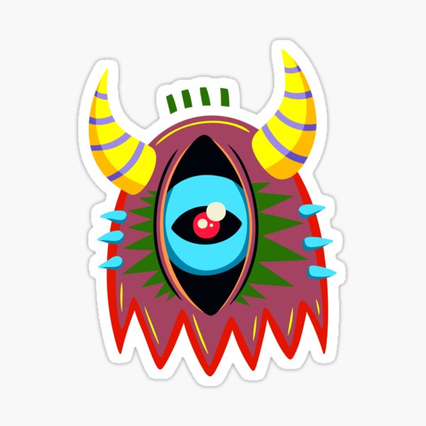 "one eye character" Sticker for Sale by thebaig | Redbubble