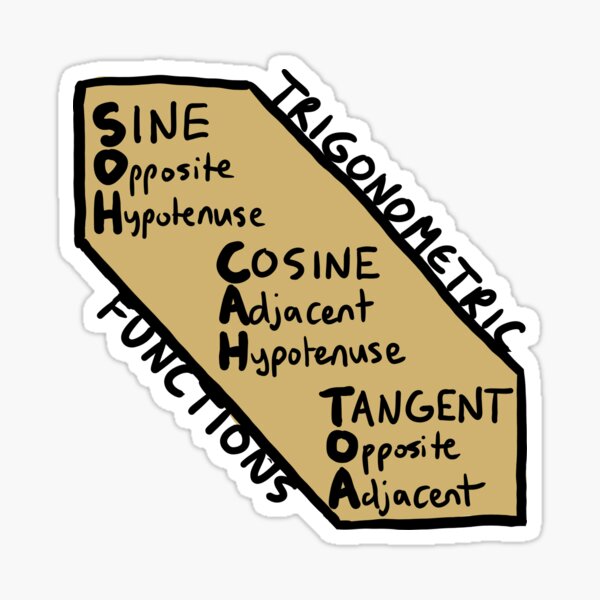 "Sohcahtoa- Trigonometric Functions" Sticker for Sale by AtLSeal ...