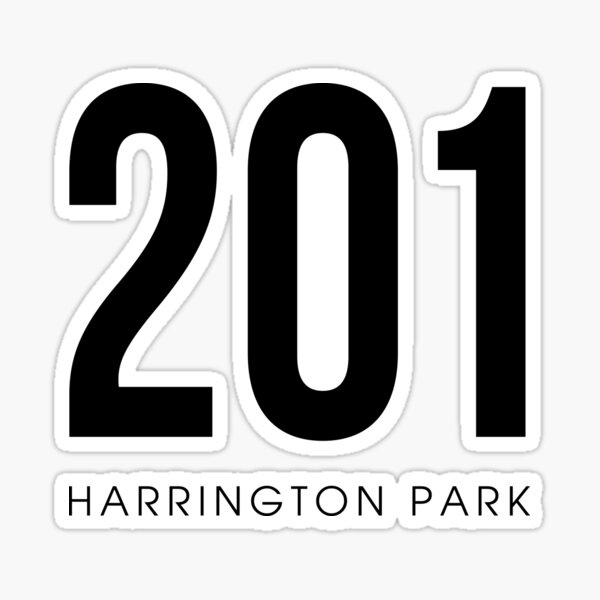 "Harrington Park, MA - 201 Area Code" Sticker for Sale by CartoCreative ...