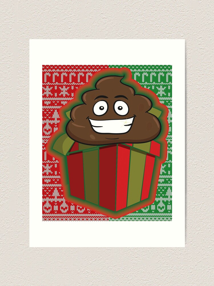"Poop Emoji Christmas Present - Poo Meme" Art Print by merchhost ...