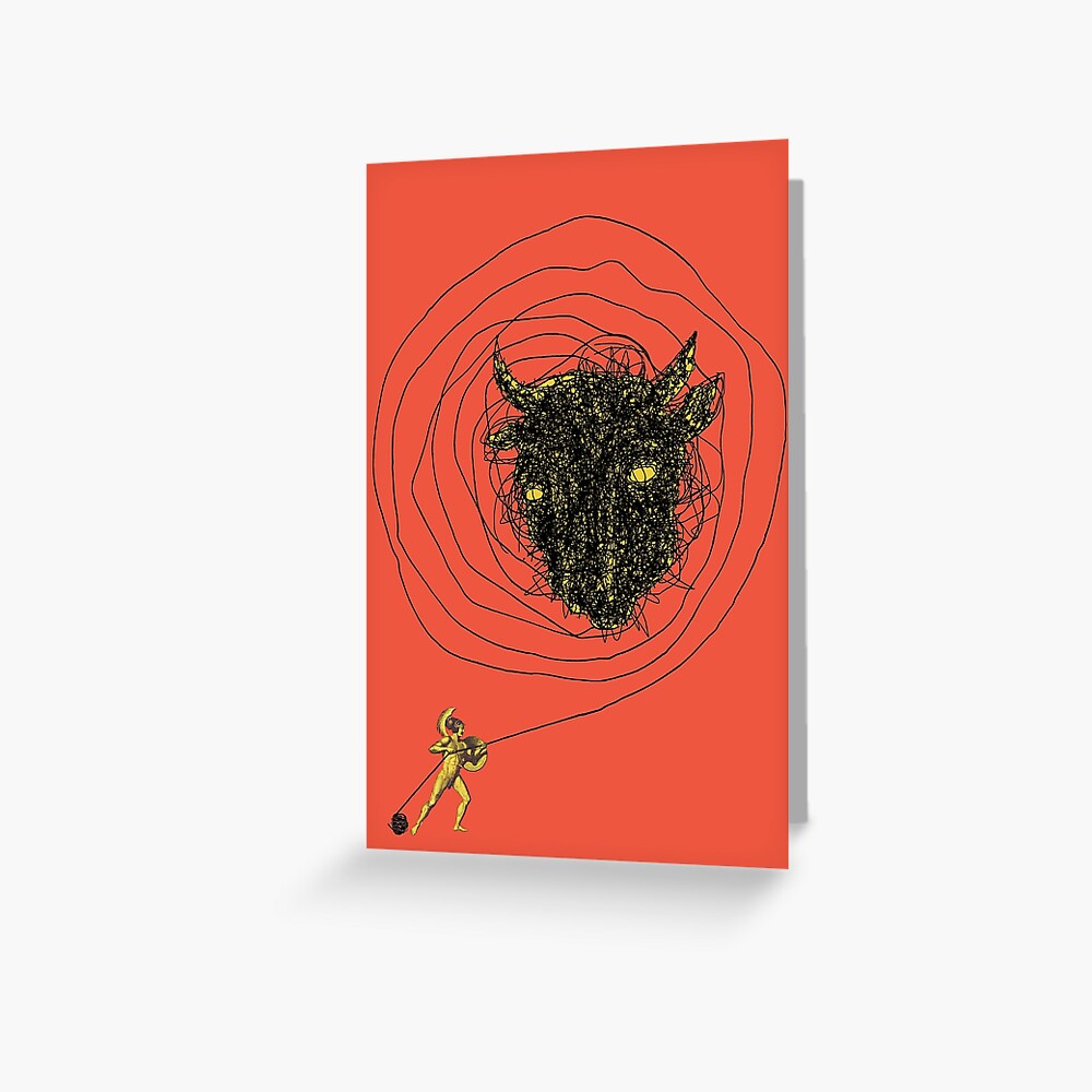 "Theseus, the Minotaur, and the Thread Maze" Greeting Card by ...