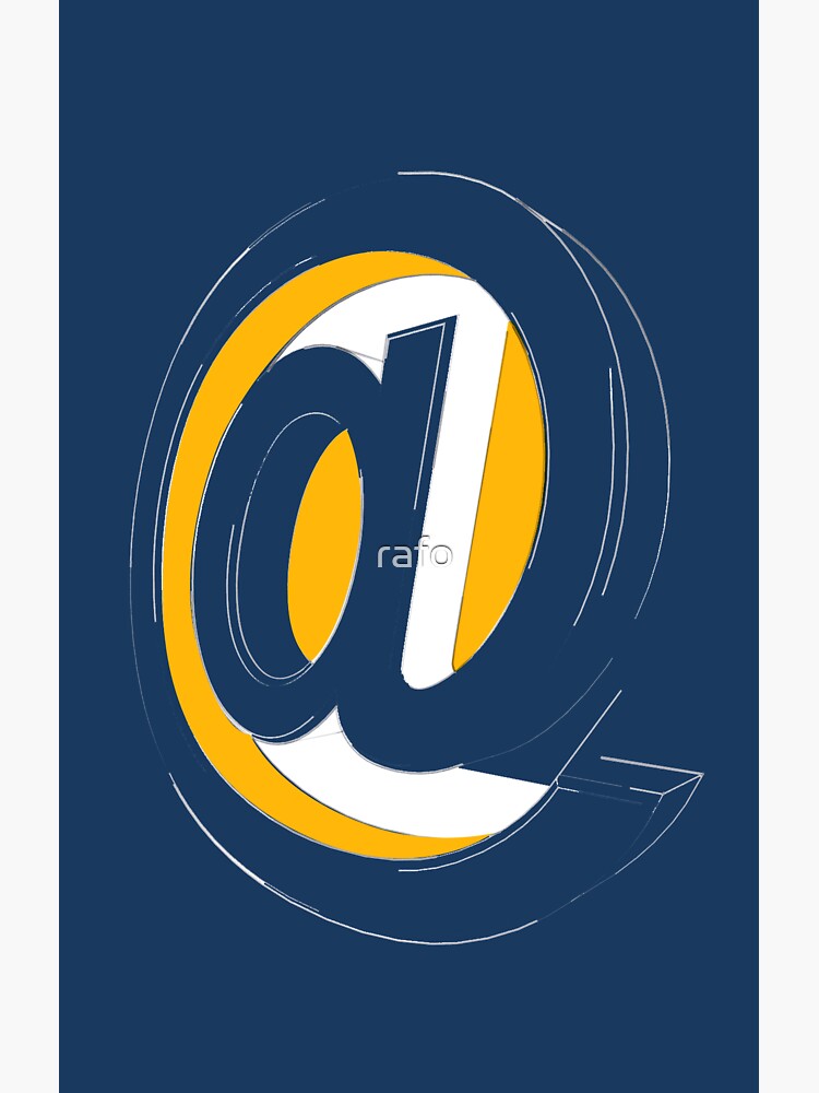 "Blue at sign" Sticker for Sale by rafo | Redbubble