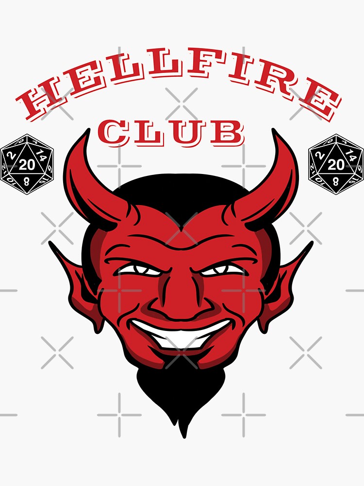 "HELLFIRE CLUB-RED DEVIL" Sticker for Sale by TheEasybest4 | Redbubble
