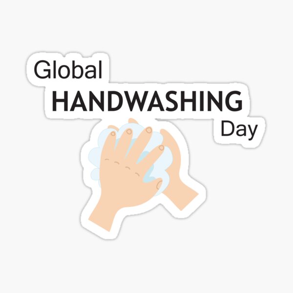 "global handwashing day" Sticker for Sale by bubledigi | Redbubble