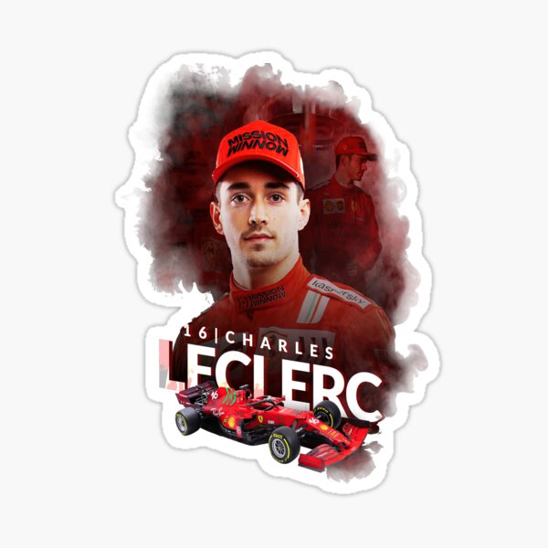 "Charles Leclerc 16" Sticker for Sale by EmeliaRan | Redbubble