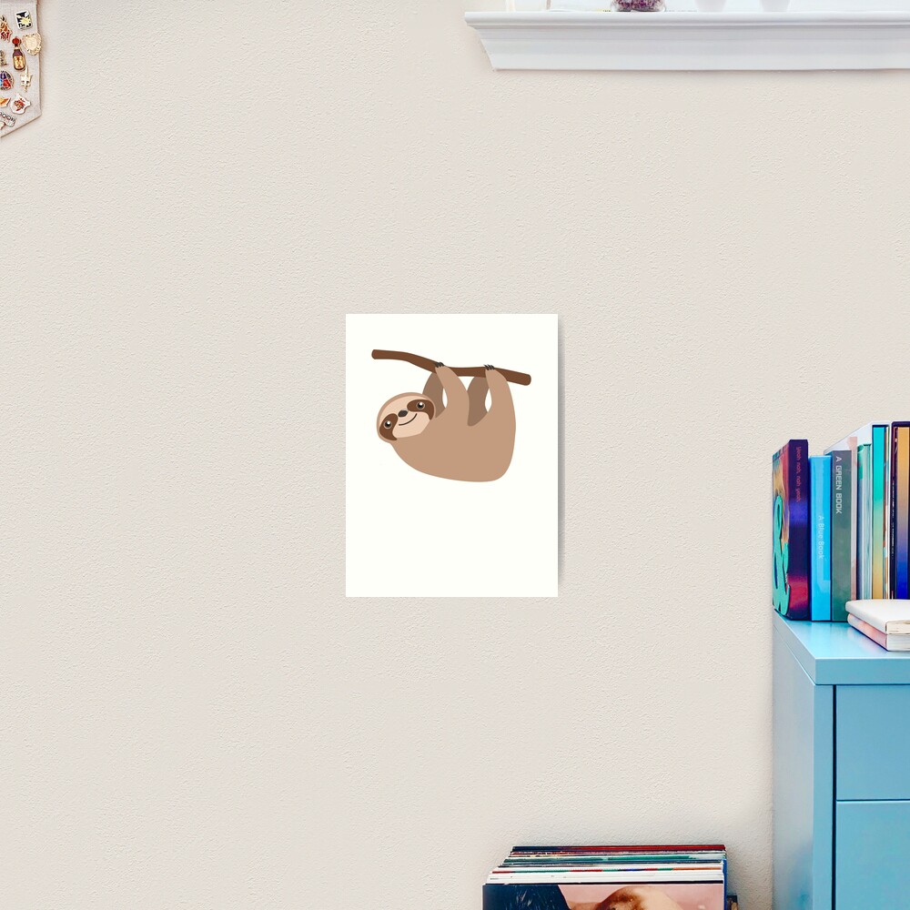 "Cute Baby Cartoon Sloth Design" Poster for Sale by merchhost | Redbubble