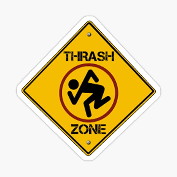"Waste and thrash" Sticker for Sale by Thrashshop87 | Redbubble