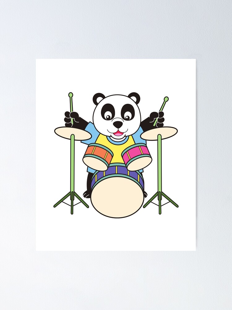 "Cute panda training" Poster for Sale by Trocat12 | Redbubble