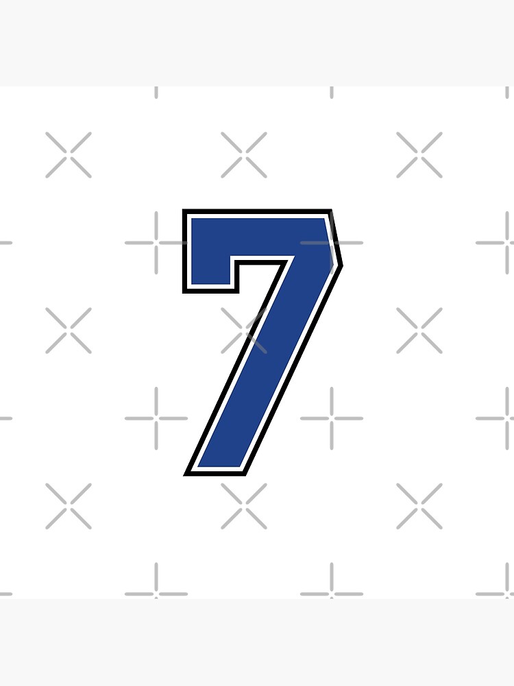 "Blue Number 7 lucky sports jersey seven" Poster for Sale by HeavyStyle ...