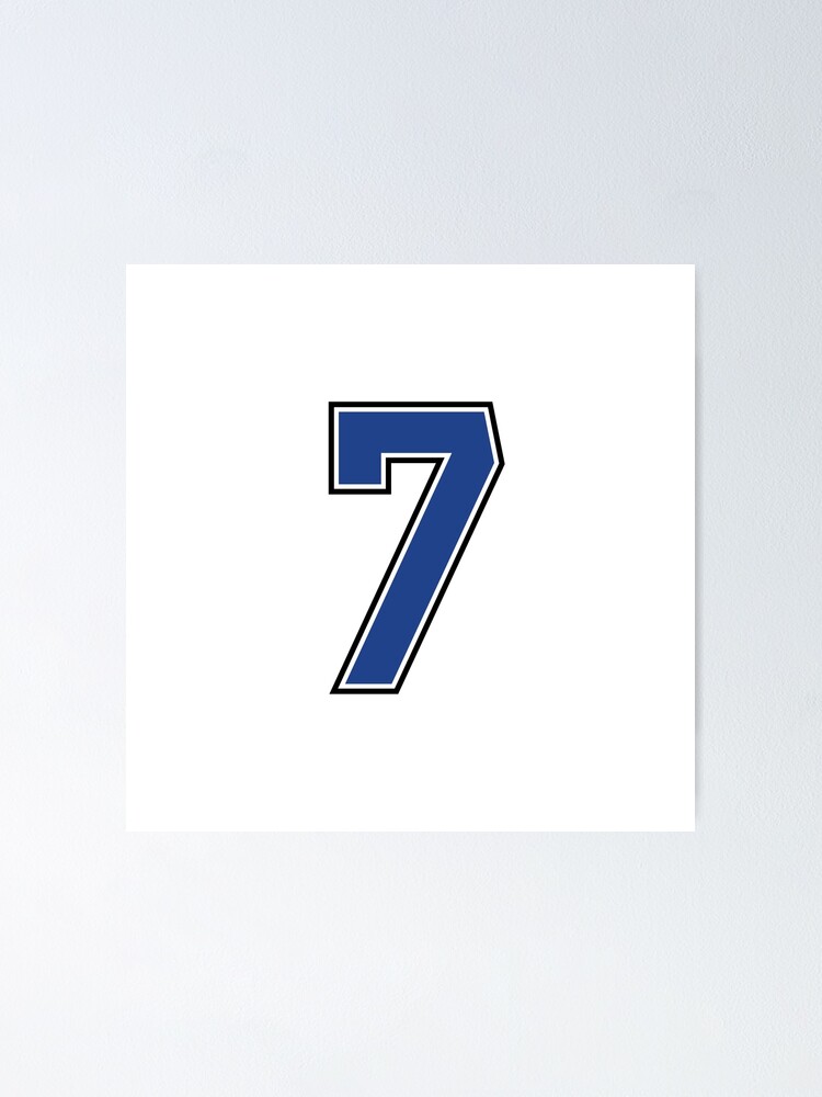 "Blue Number 7 lucky sports jersey seven" Poster for Sale by HeavyStyle ...