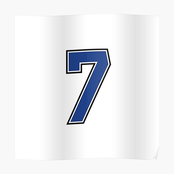 "Blue Number 7 lucky sports jersey seven" Poster for Sale by HeavyStyle ...