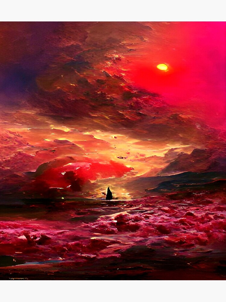 "The Bloody Ocean - Cool and Unique Art Design" Poster for Sale by Art ...