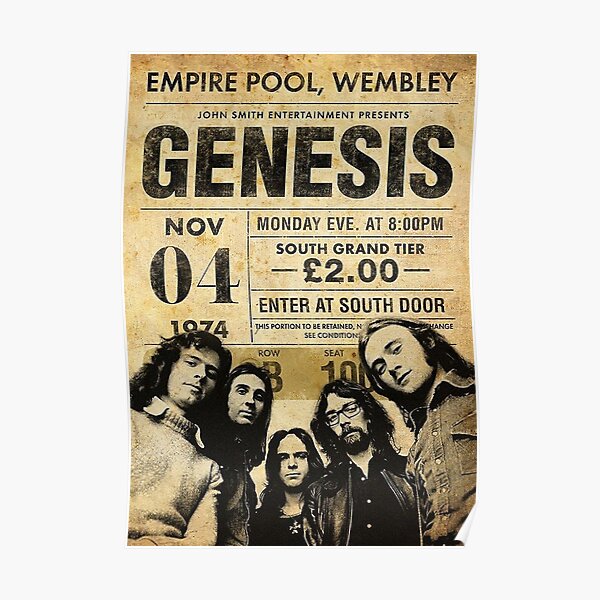 "Genesis Band classic poster " Poster for Sale by amoslemos | Redbubble