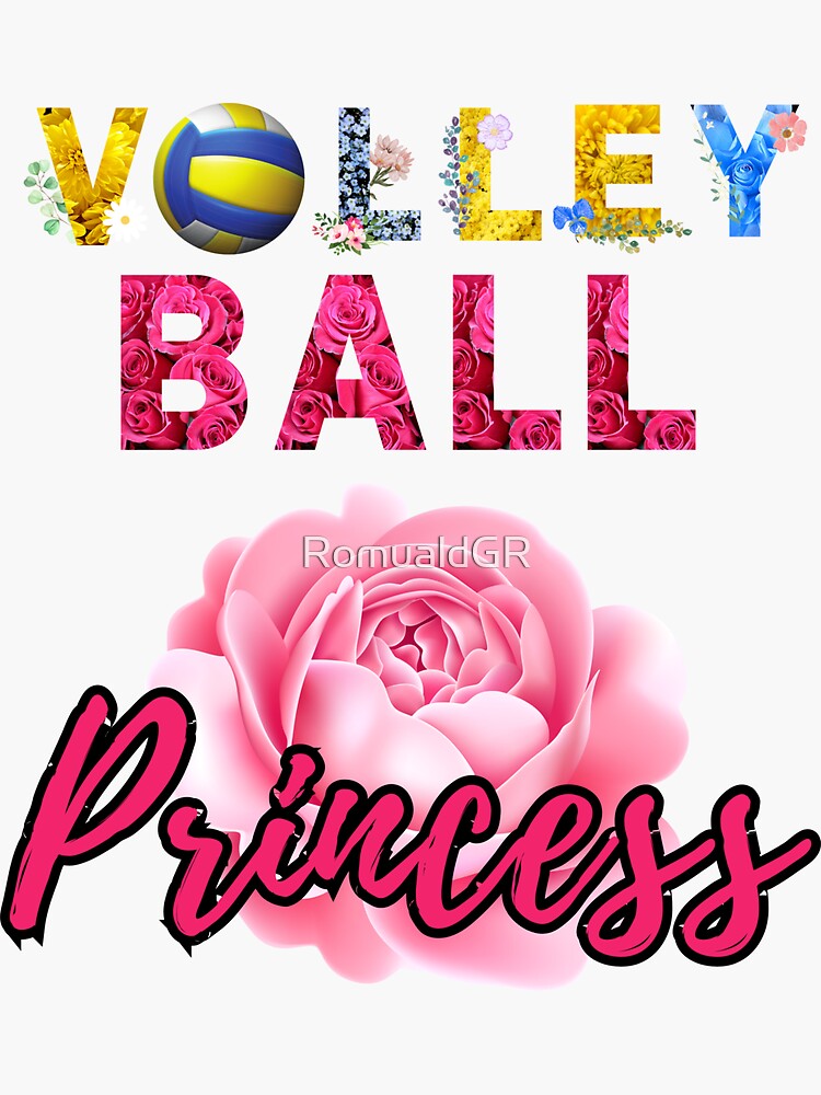 "Volleyball Girl - Volleyball Princess" Sticker for Sale by RomualdGR ...